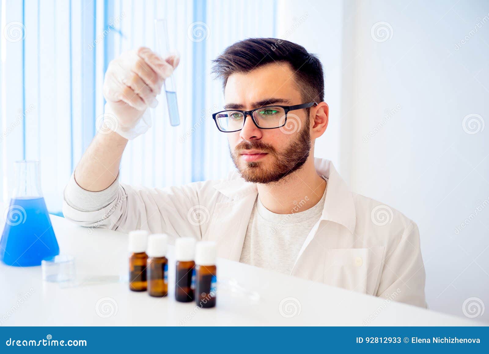 Male Scientist in a Laboratory Stock Image - Image of equipment ...