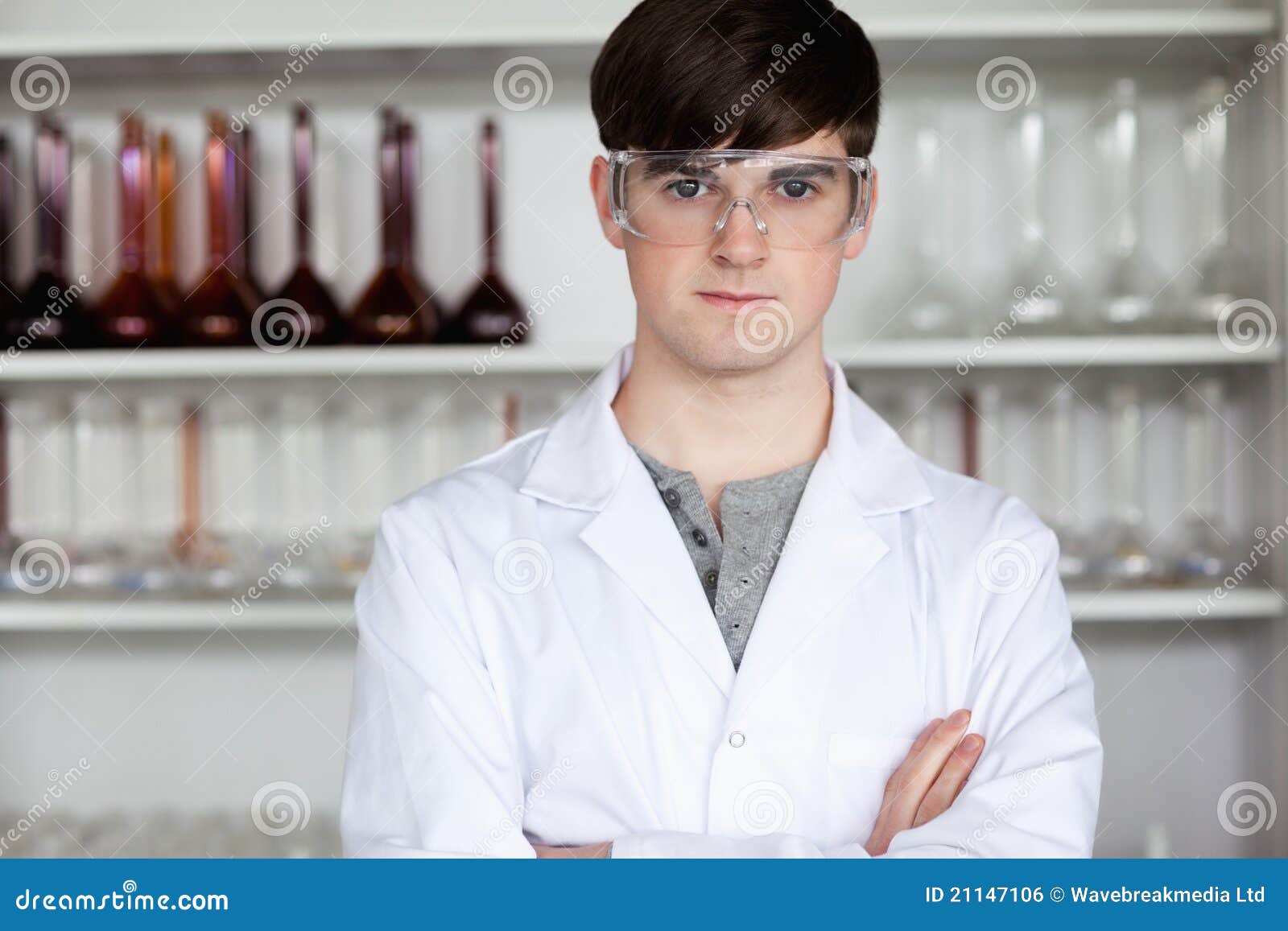 Male Scientist Posing Royalty Free Stock Image - Image: 21147106