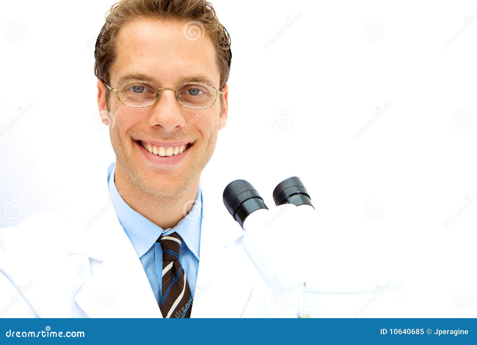 Male Scientist Working in a Lab Stock Image - Image of coat, experiment ...