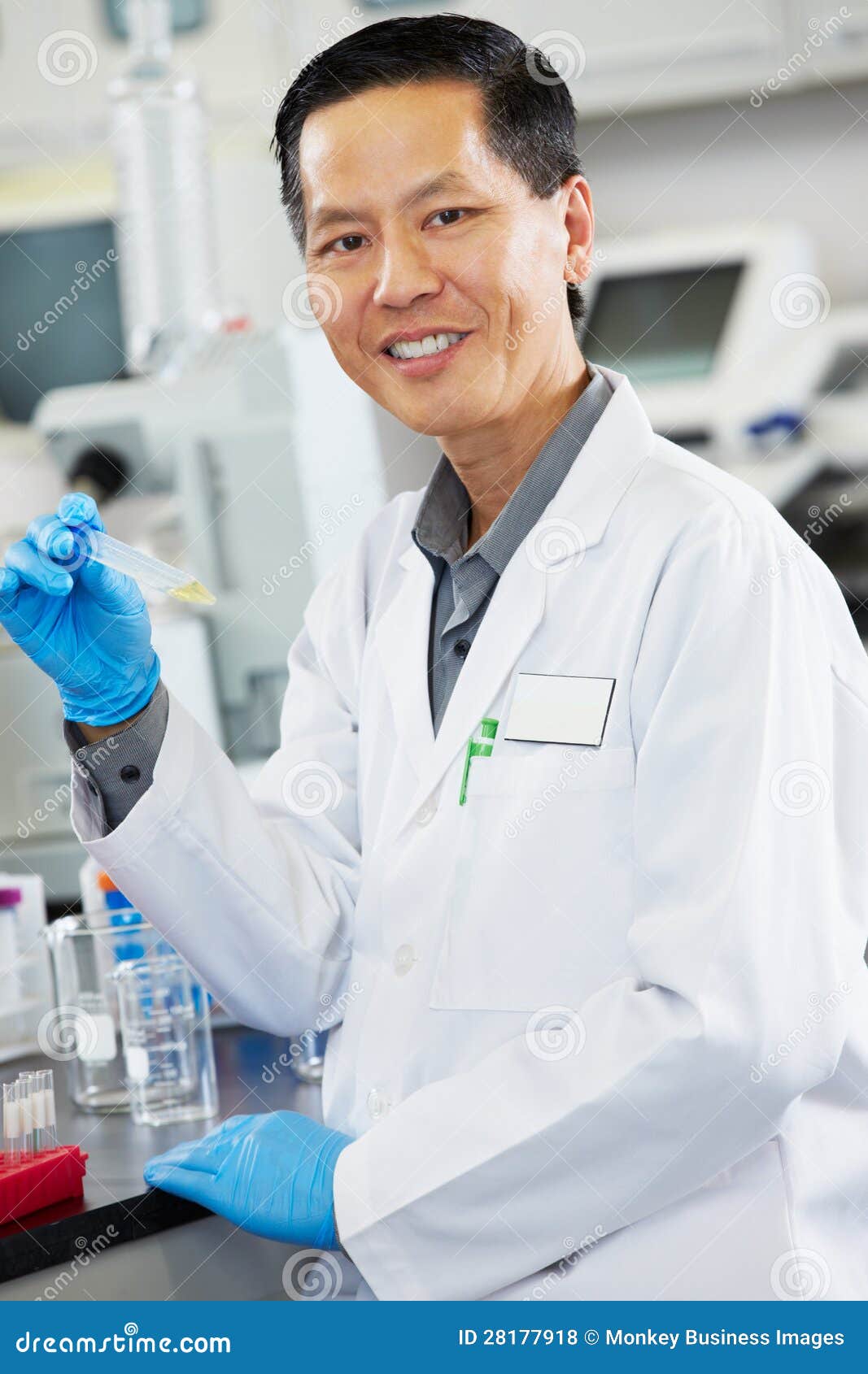 Male Scientist Working in Laboratory Stock Photo - Image of biology ...