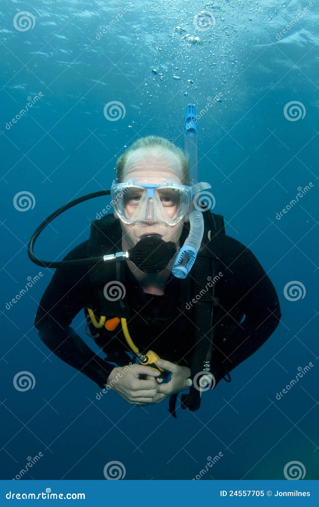 Male scuba diver stock image. Image of sports, reef, water - 24557705