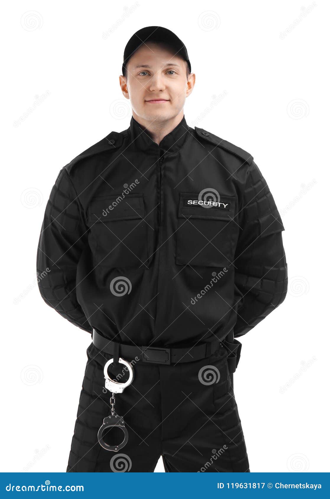 Male Security Guard in Uniform Stock Image - Image of authority, male ...