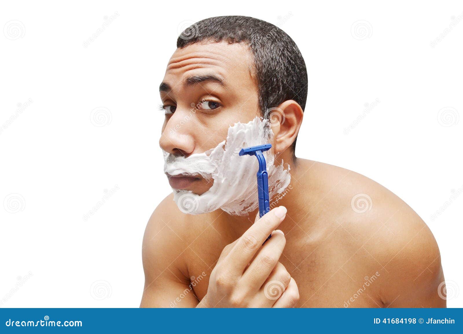 Male shaving stock photo. Image of healthy, torso, masculinity - 41684198
