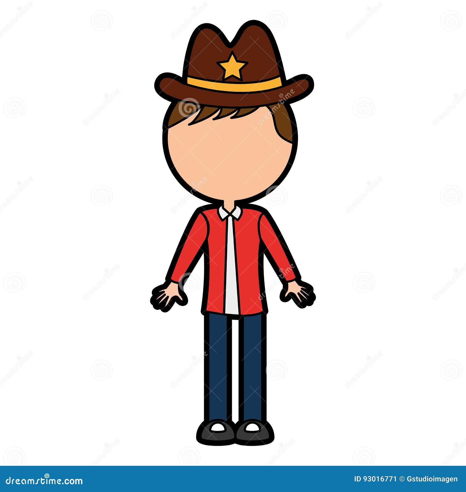 Male Sheriff Avatar Character Stock Vector - Illustration of justice ...