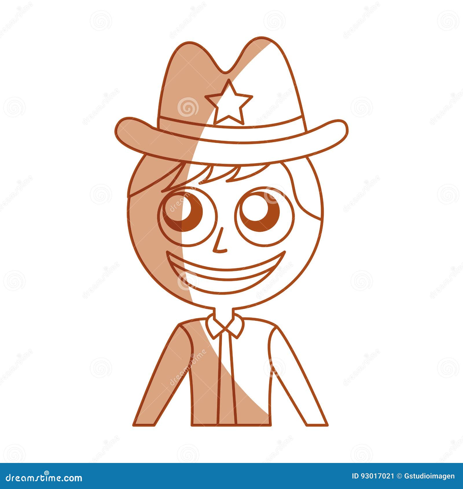 Male Sheriff Avatar Character Stock Vector - Illustration of costume ...