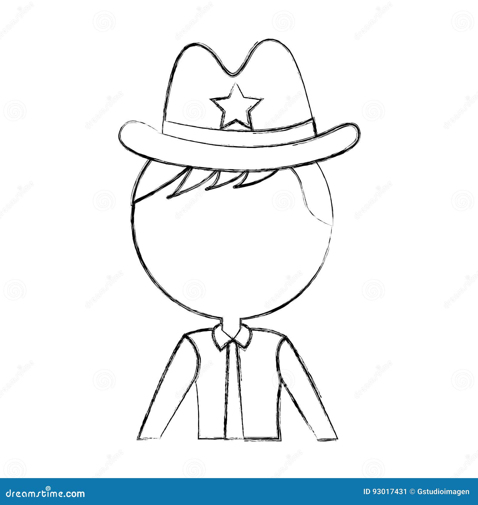 Male Sheriff Avatar Character Stock Vector - Illustration of rodeo ...