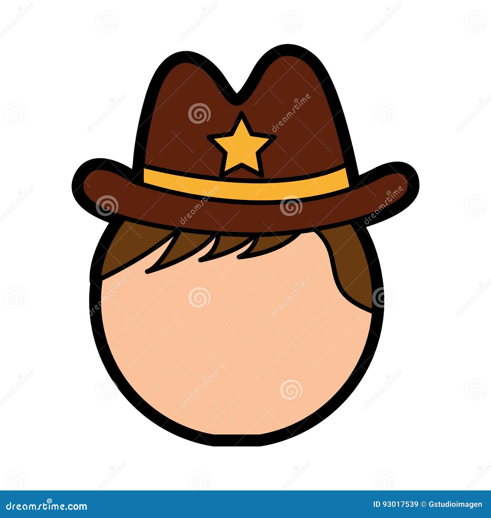 Male Sheriff Avatar Character Stock Vector - Illustration of character ...