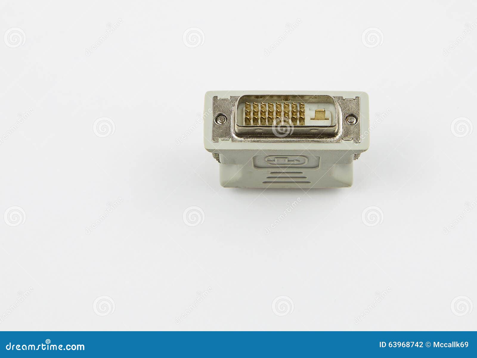 Male Side of Digital Visual Interface of DVI Adapter Stock Photo ...