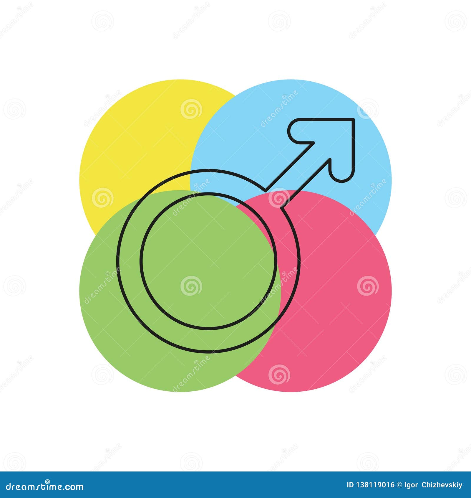 Male Sign Icon Male Sex Symbol Stock Illustration Illustration Of