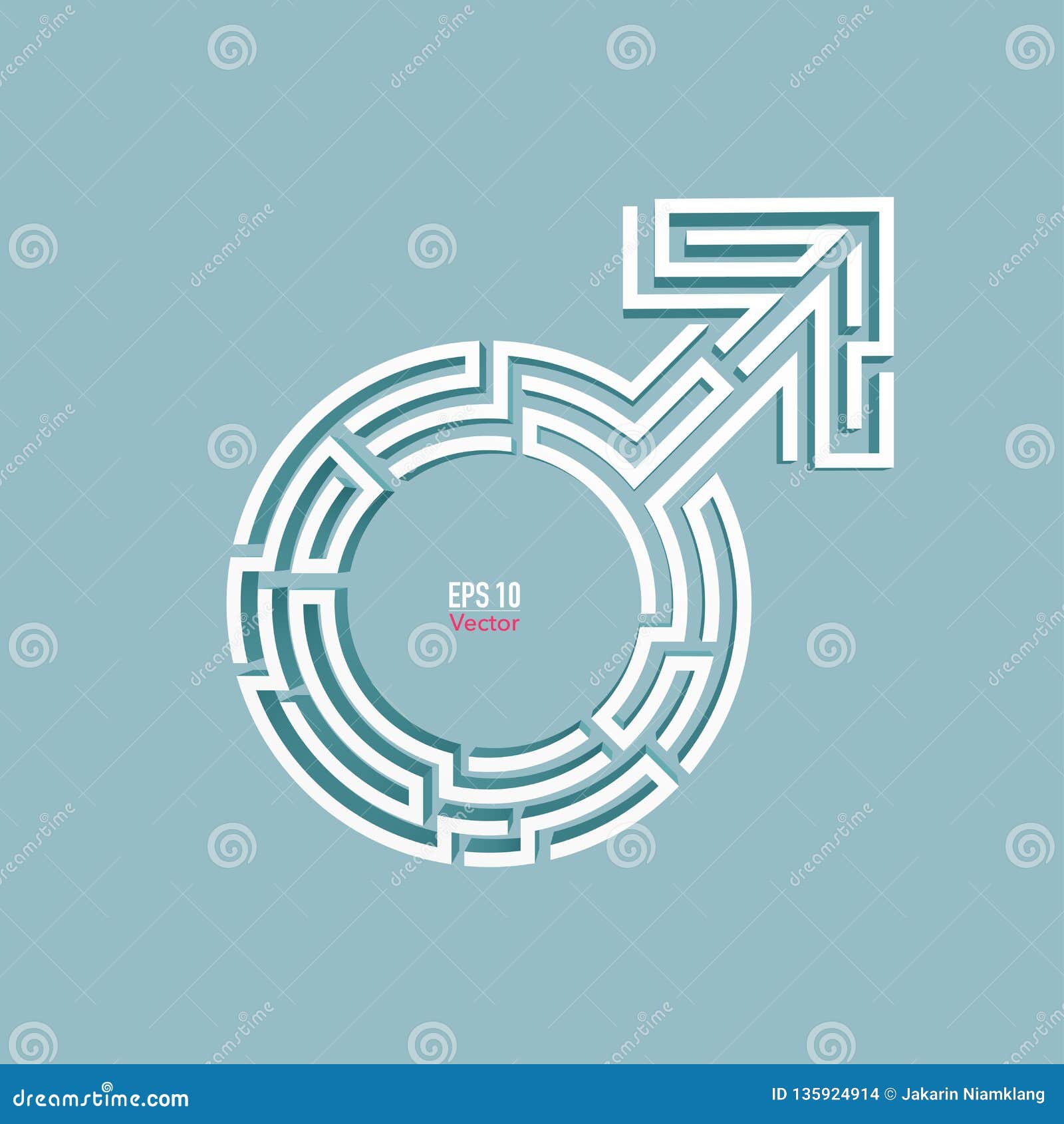 Male sign stock vector. Illustration of circle, mind - 135924914
