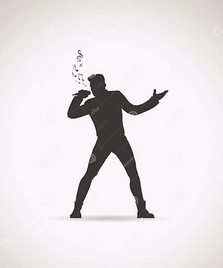 Male singer stock vector. Illustration of star, singing - 32566261