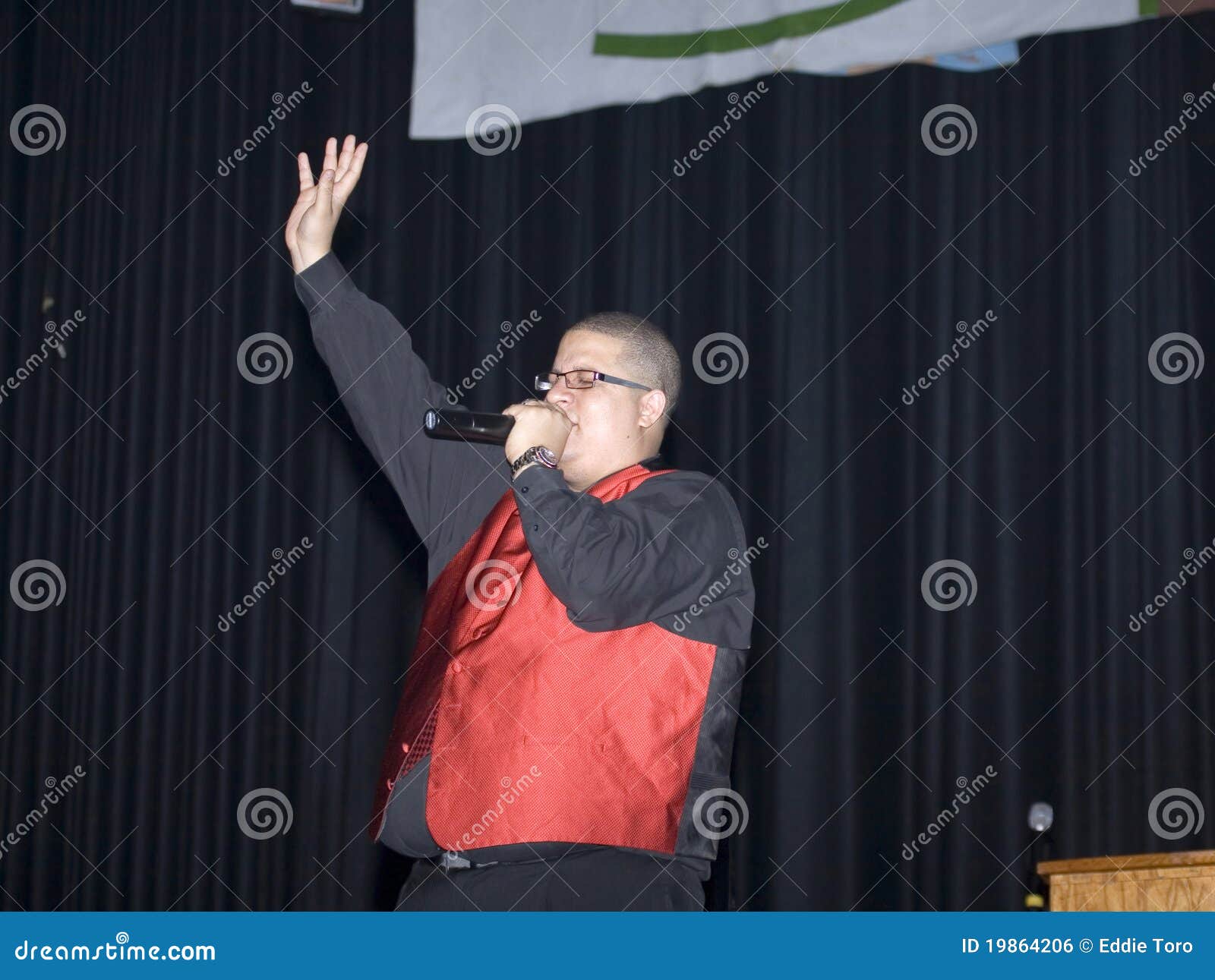 Male singing editorial photo. Image of praising, latino - 19864206