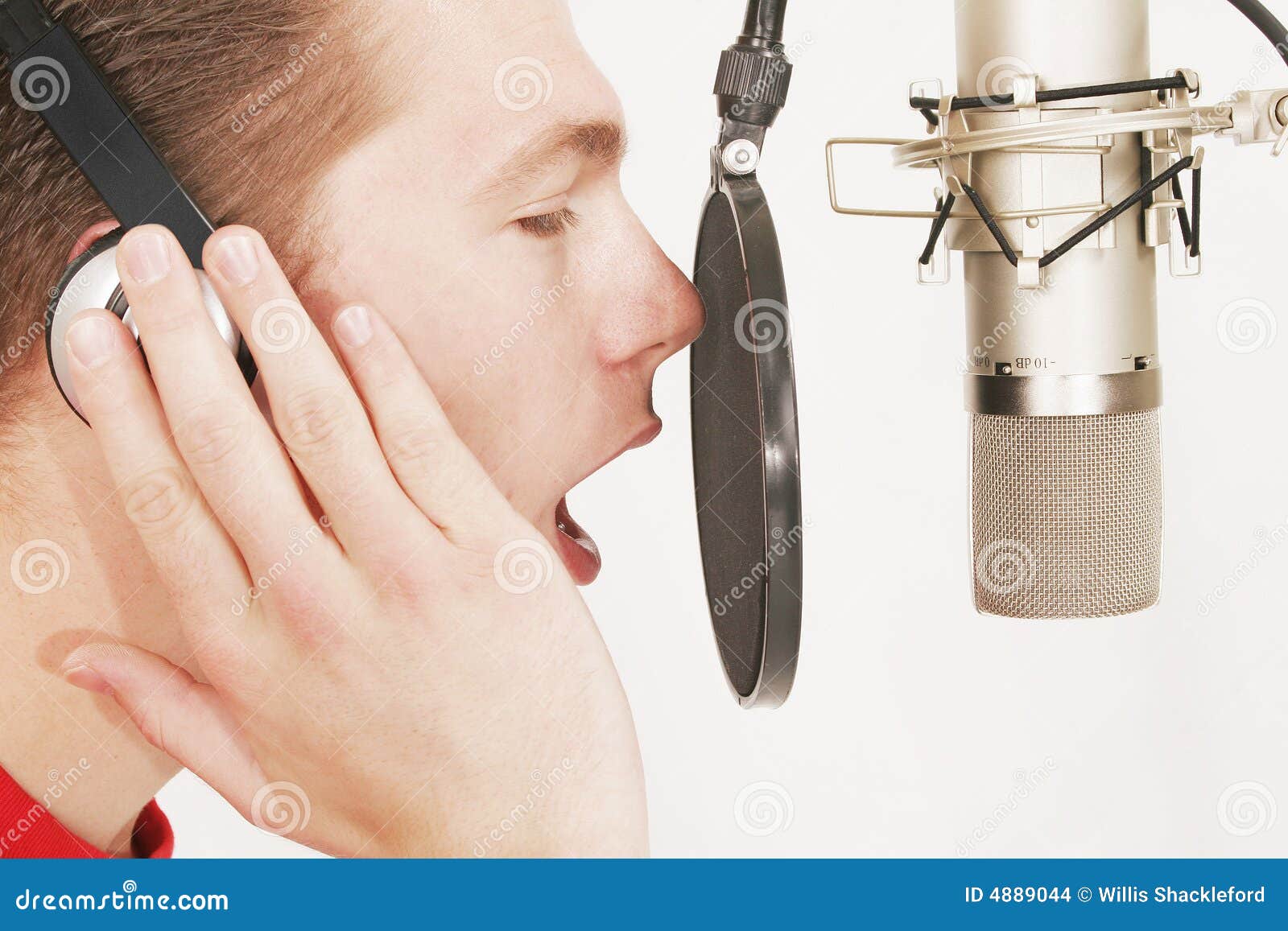 Male singing stock photo. Image of young, vocals, silver - 4889044