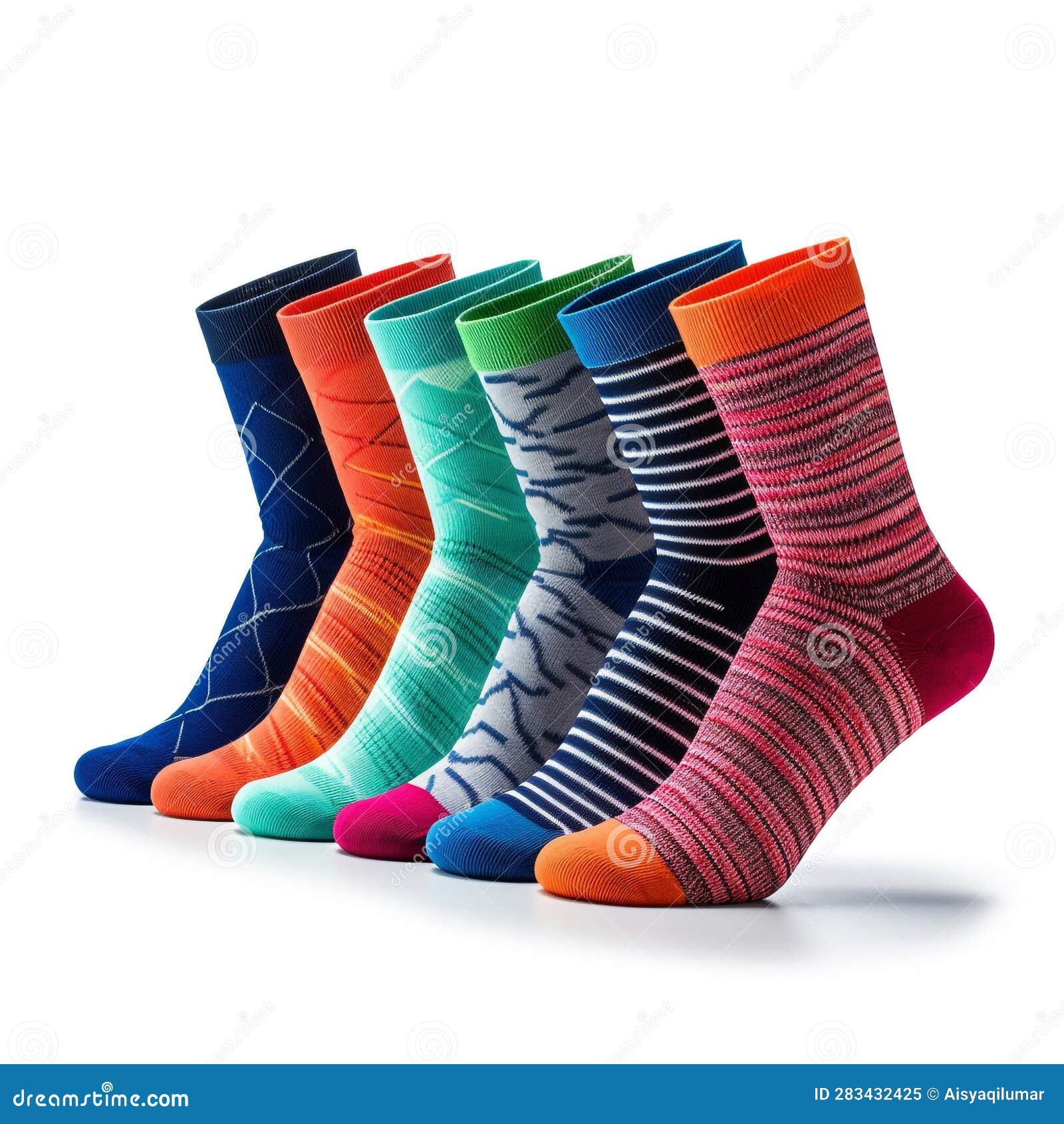 Male Socks Isolated on White Background. Stock Illustration ...