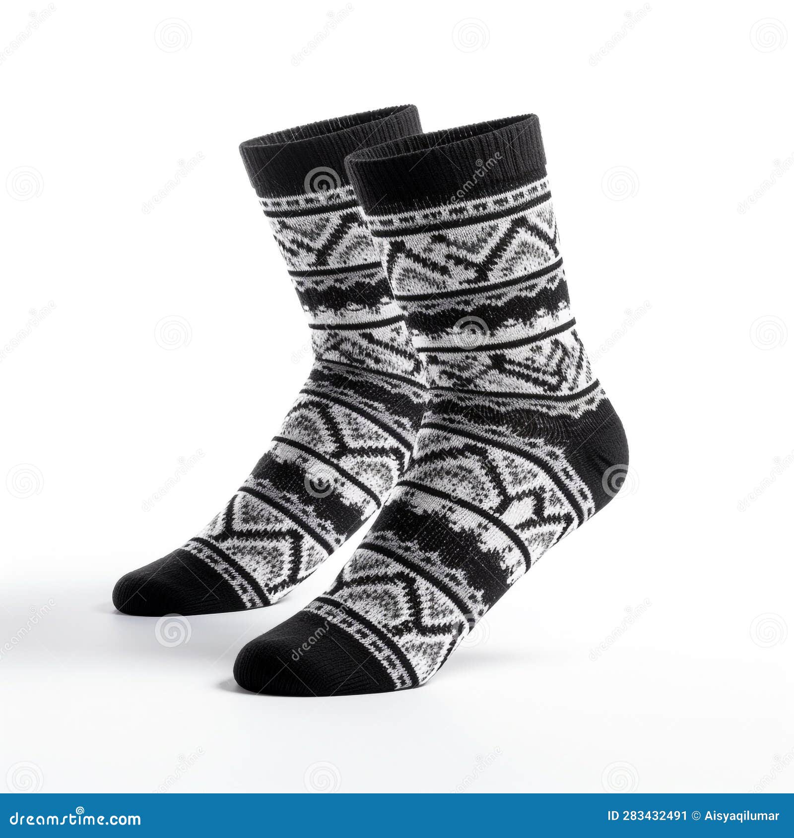 Male Socks Isolated on White Background. Stock Illustration ...