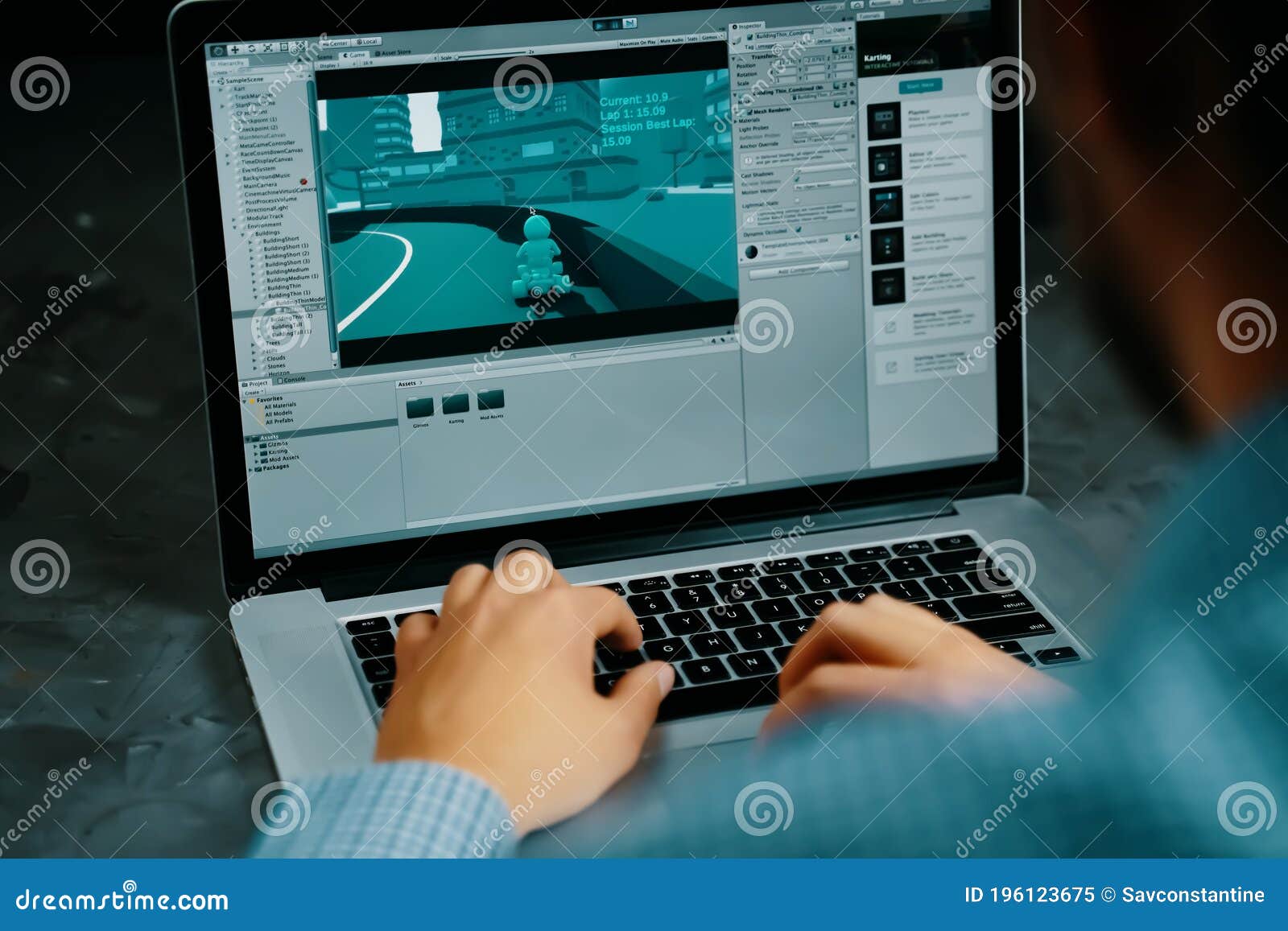 Unity game engine software editorial image. Image of night - 196123675