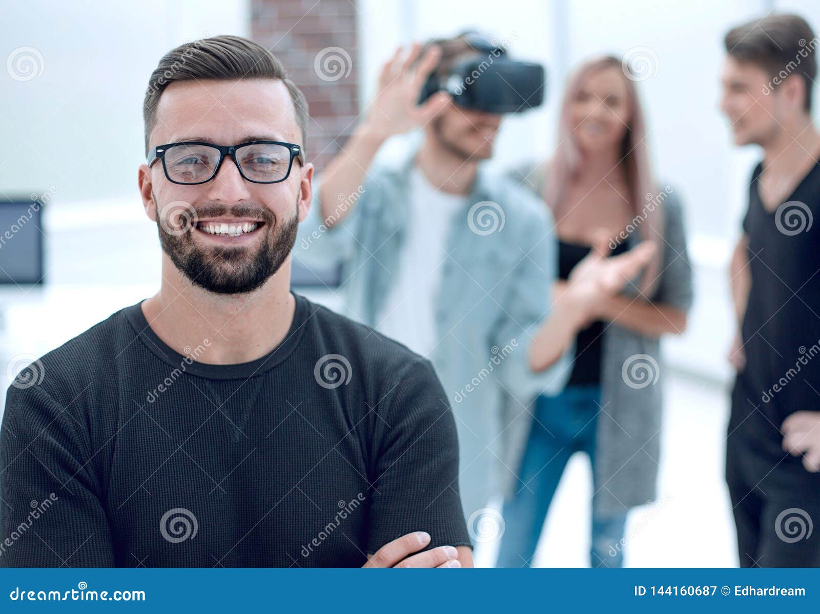 Male Software Programmer Testing a New App Stock Image - Image of ...