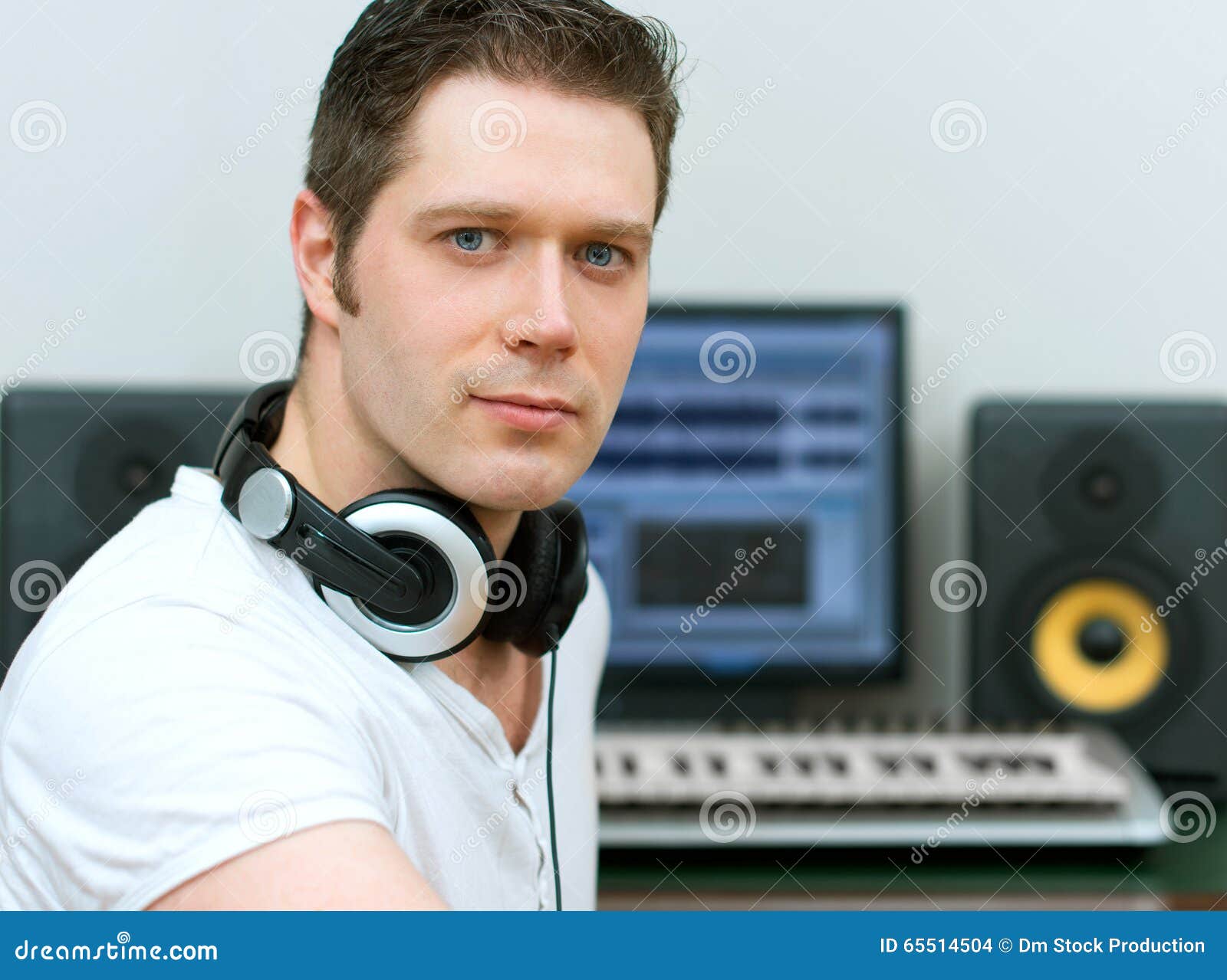 Male sound producer. stock photo. Image of lifestyle - 65514504