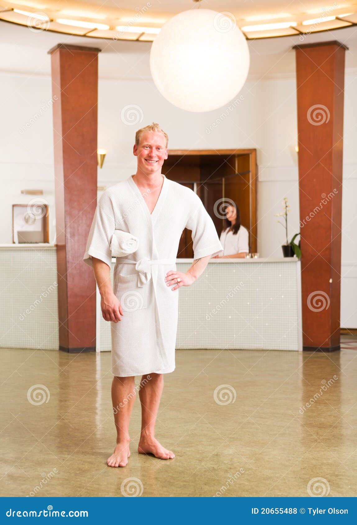 Male Spa Reception Portrait Stock Photo - Image of pretty, funkis: 20655488