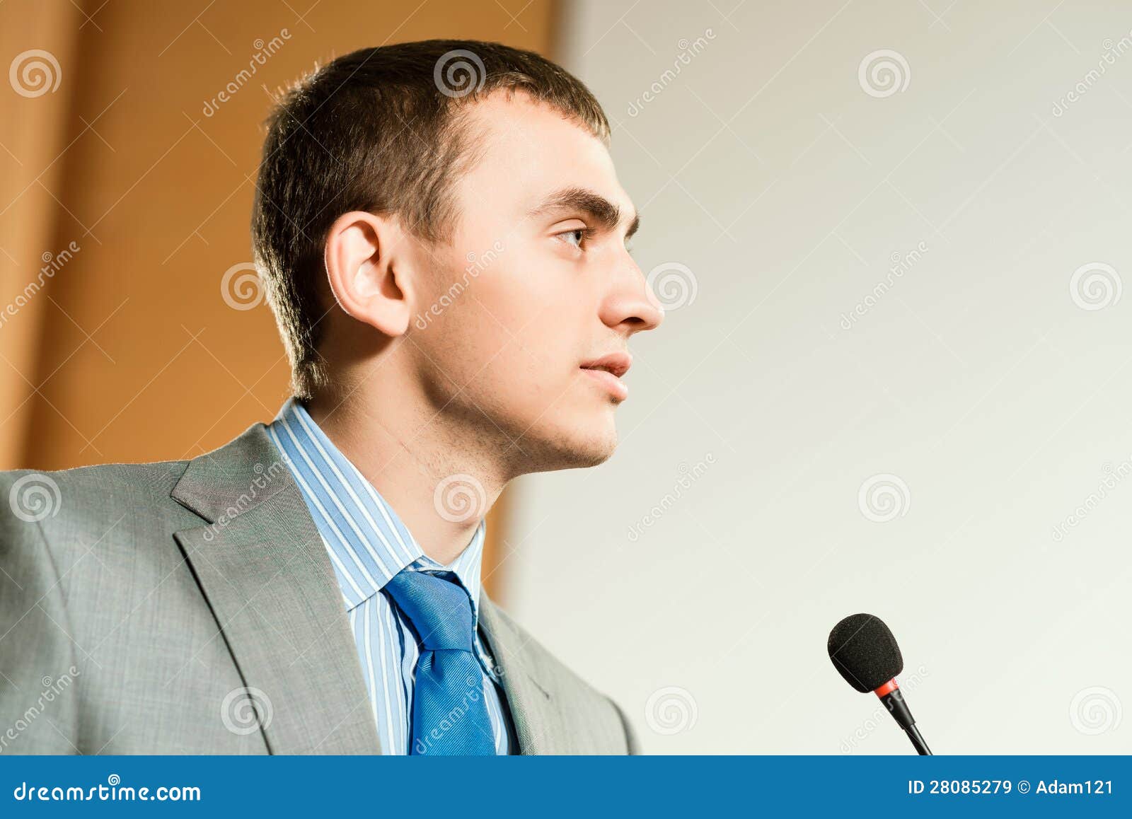 Male speaker stock image. Image of business, hall, brownhair - 28085279