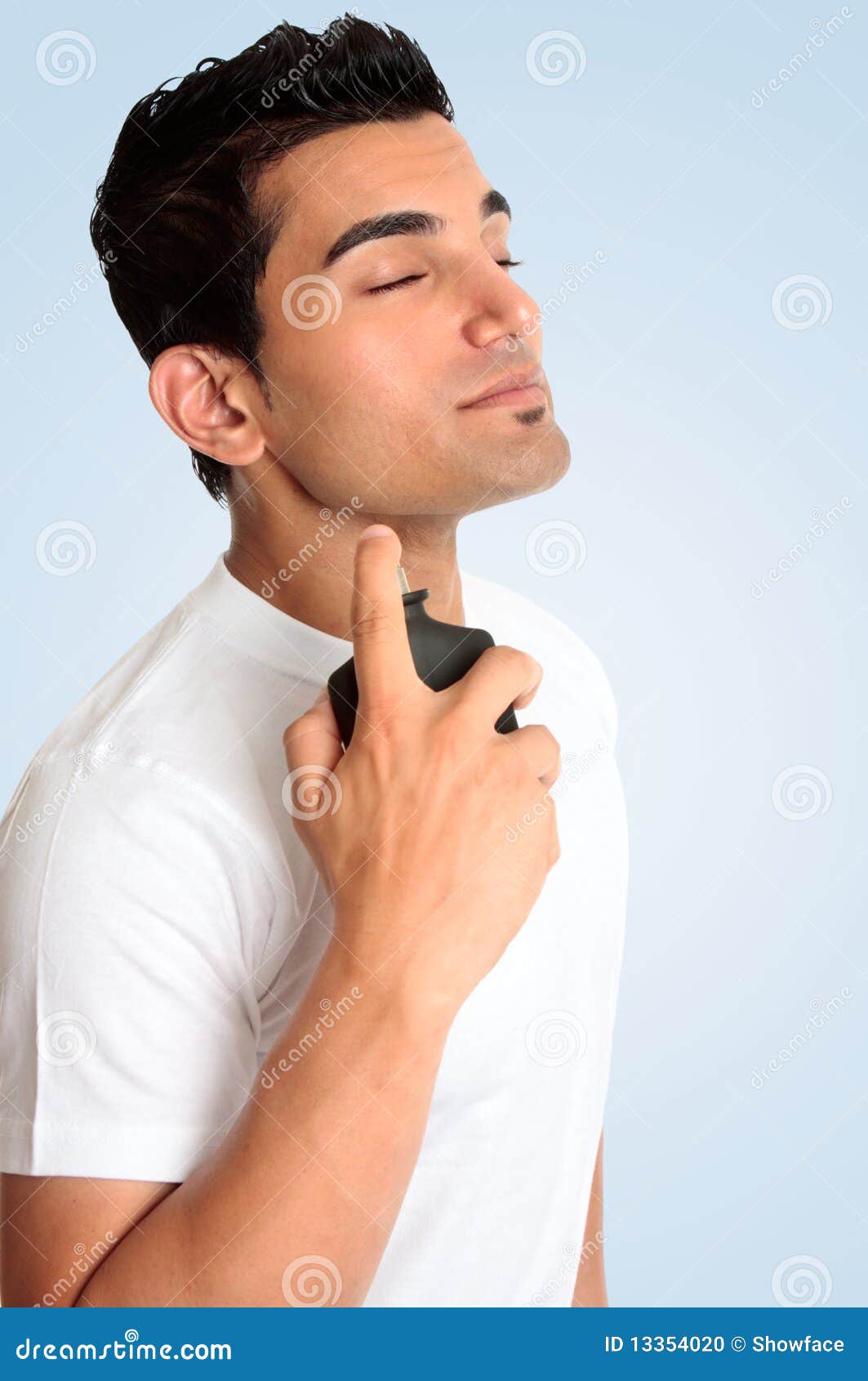 Male Spraying Perfume Cologne Stock Photo - Image of hands, people ...