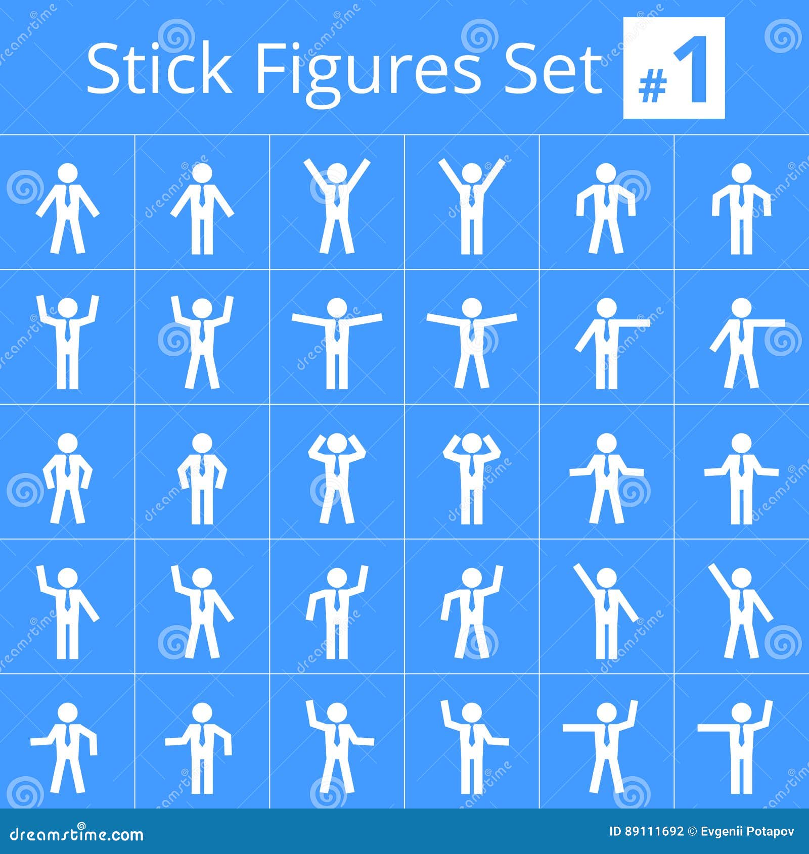 Male stick figures 1 stock vector. Illustration of person - 89111692