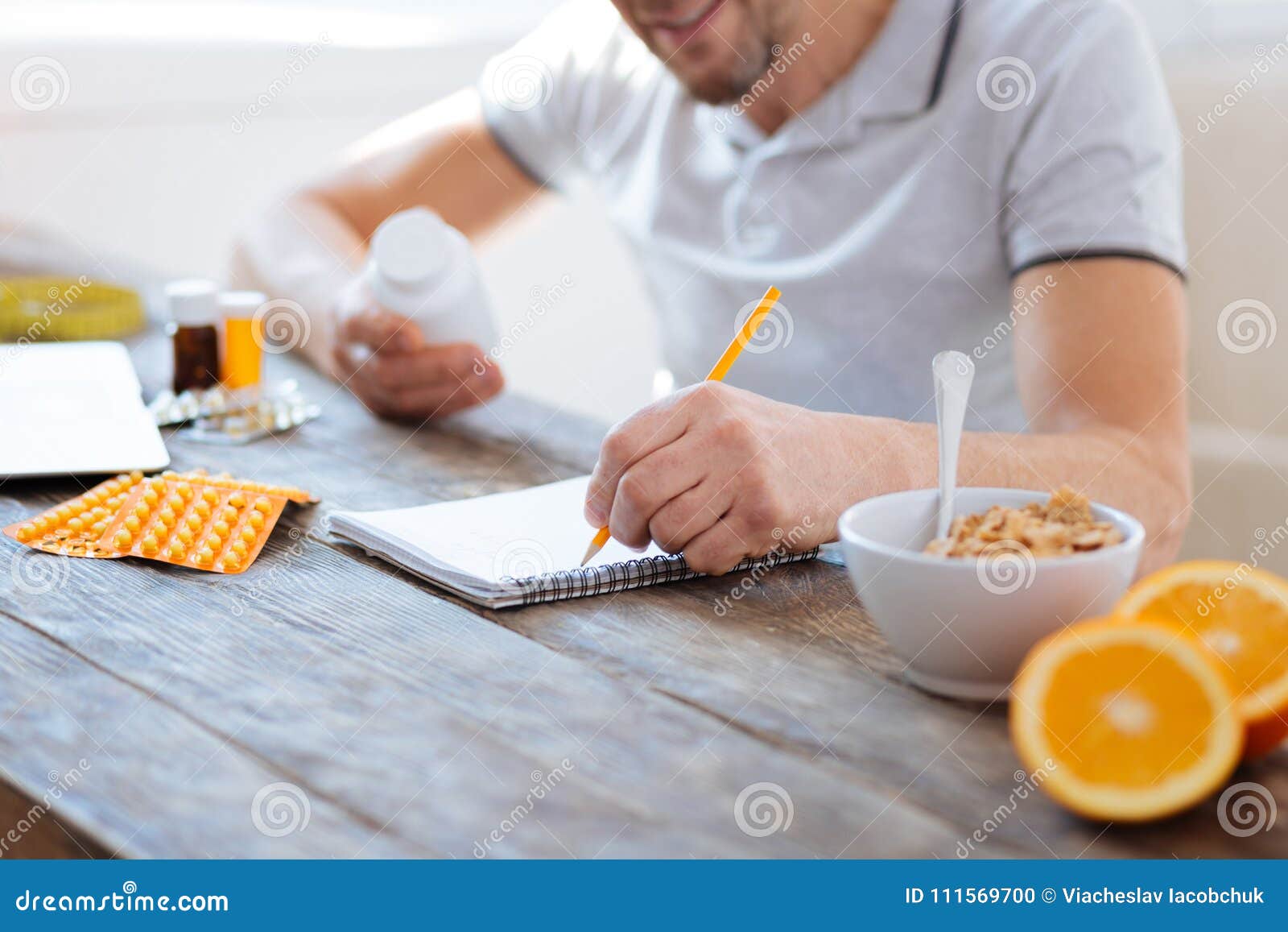 Male Strong Hand Fixing Information about Biohacking Stock Photo ...