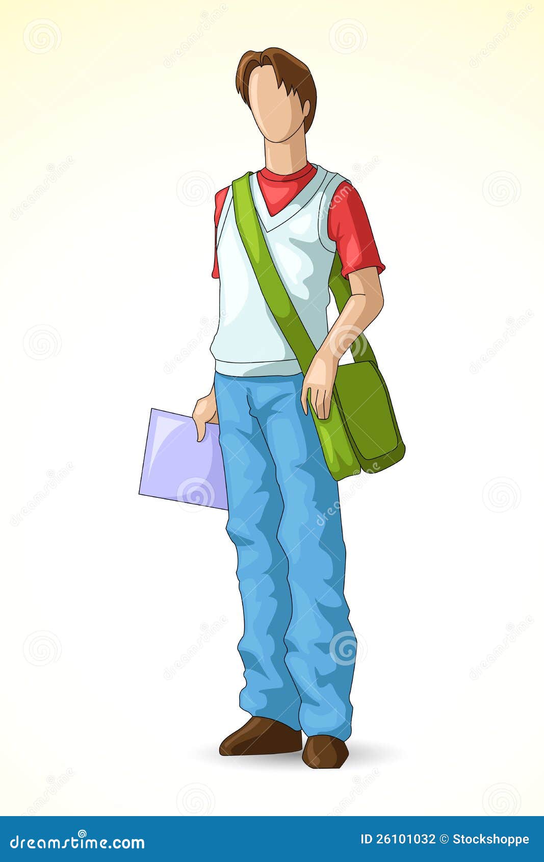 Male Student stock vector. Illustration of smart, college - 26101032
