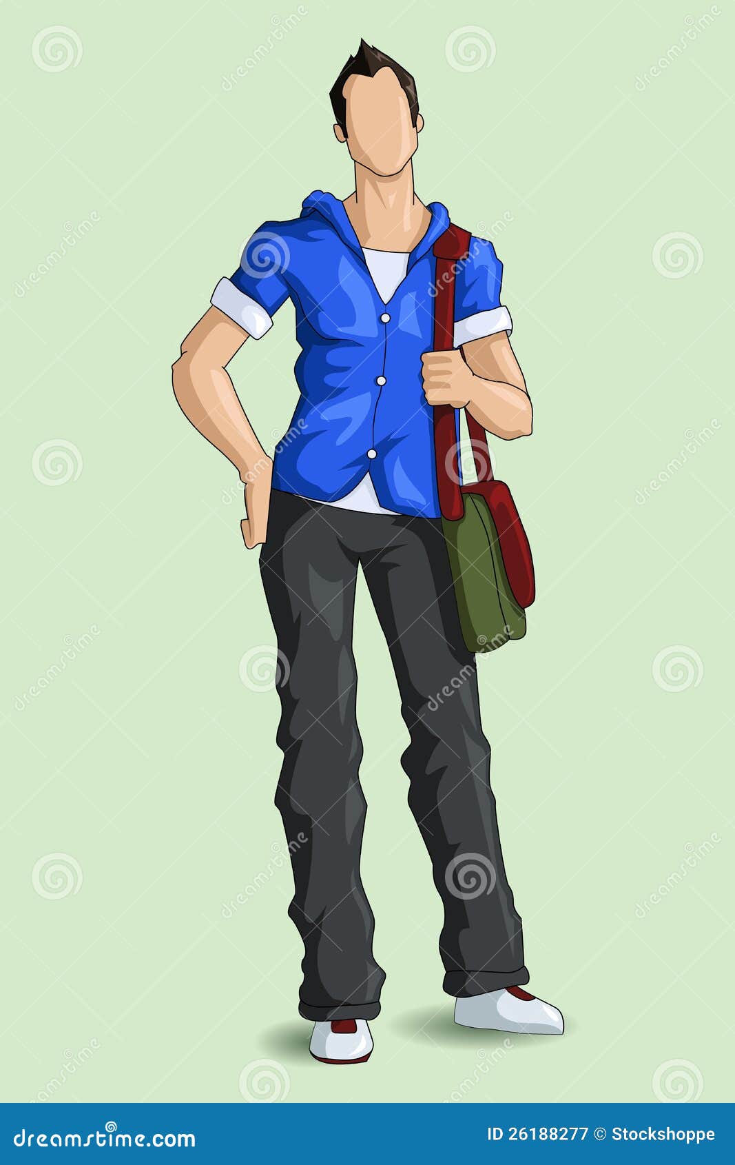 Male Student stock vector. Illustration of gesture, holding - 26188277