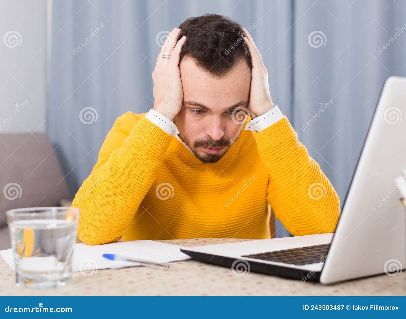 Man facing difficulty stock image. Image of 2529, learning - 243503487