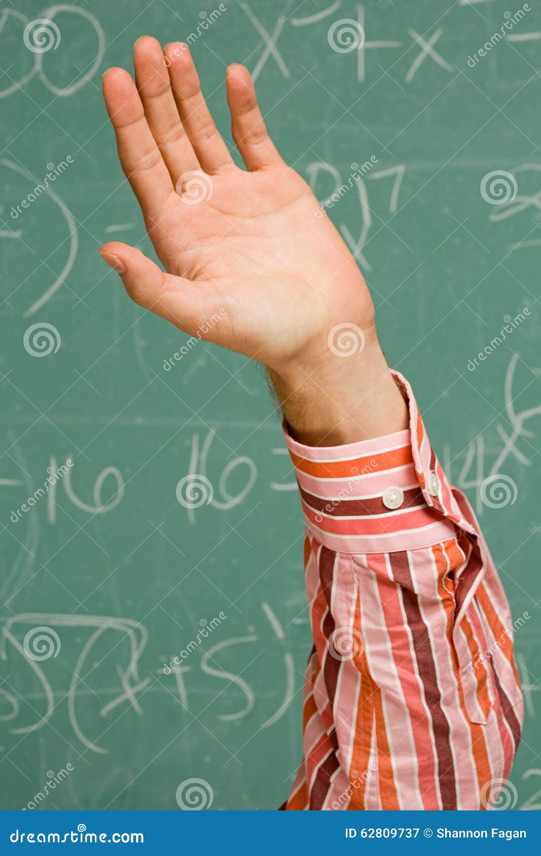 Male Student with His Hand Raised Stock Image - Image of creativity ...