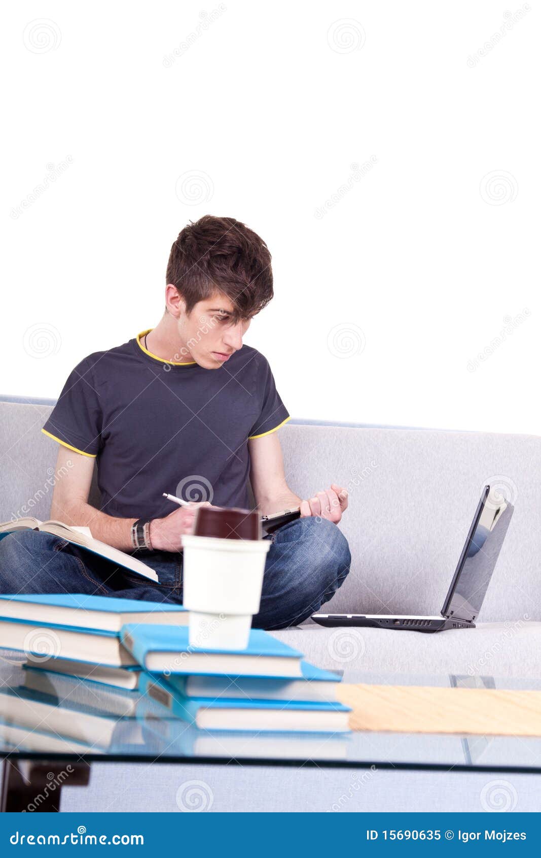 Male student learning stock image. Image of university - 15690635