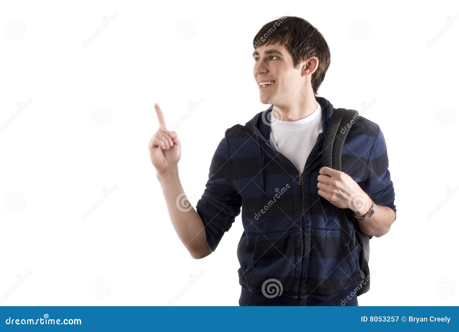Male Student pointing stock image. Image of young, adult - 8053257