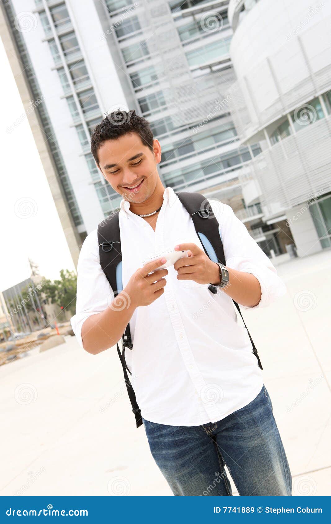 Male Student Texting at School Stock Image - Image of enjoyment ... Male Student Texting at School Stock Image - Image of enjoyment ...