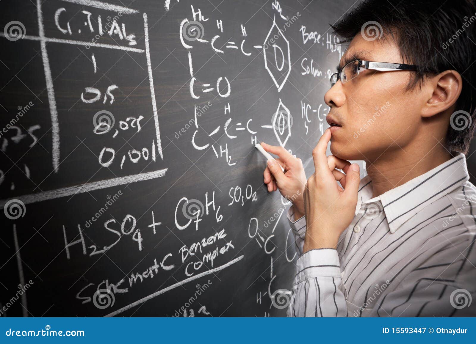 Male Student Working on Equation Stock Image - Image of class ...