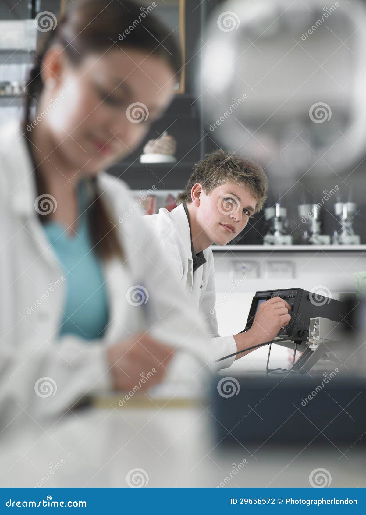 Male Student Working in Laboratory Stock Photo - Image of education ...