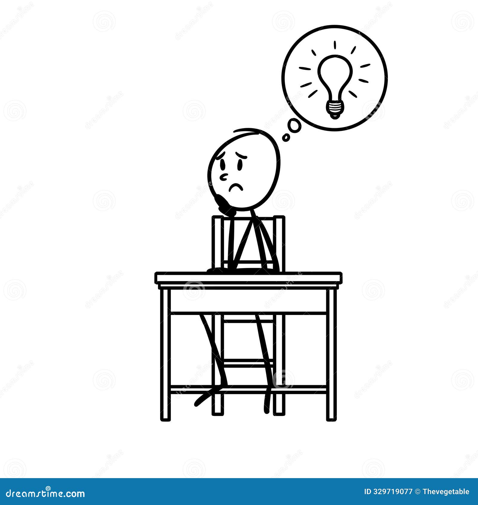 Male Students Are Confused Looking For Ideas Royalty-Free Illustration ...