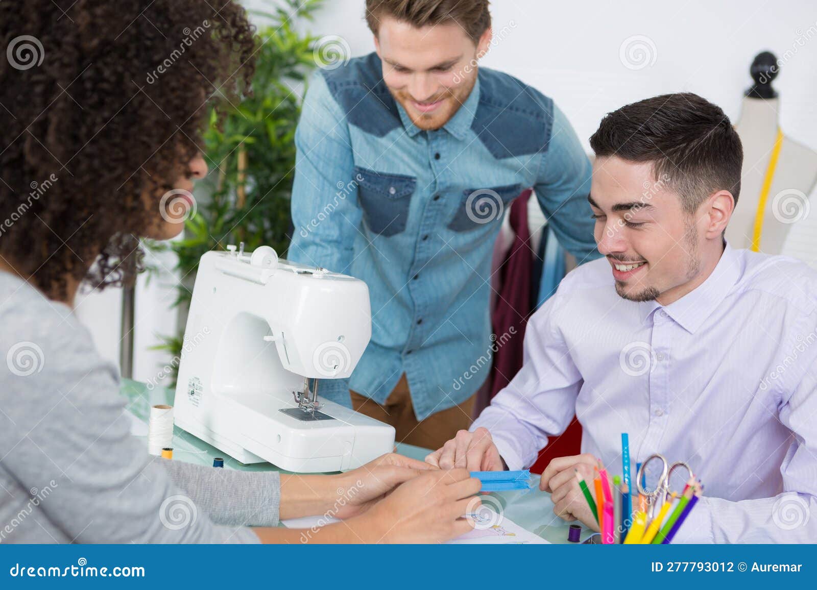Male Students Studying Fashion and Design Stock Photo - Image of ...
