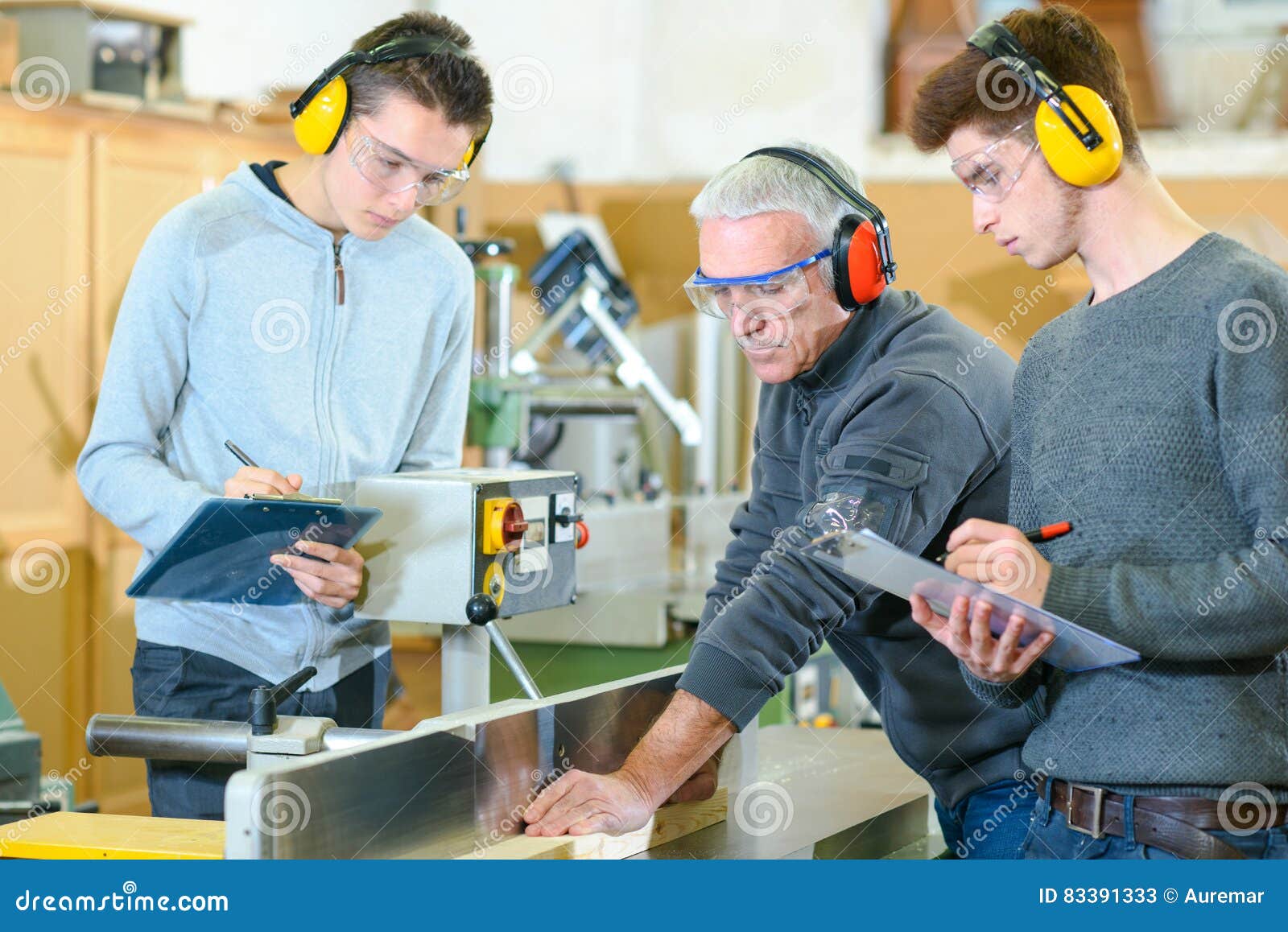 Male Students in Woodwork Class Stock Image - Image of furnishings ...