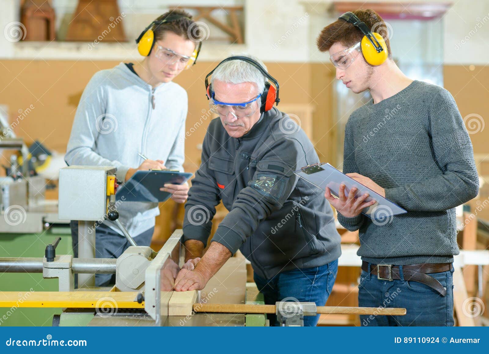 Male Students in Woodwork Class Stock Photo - Image of furniture ...
