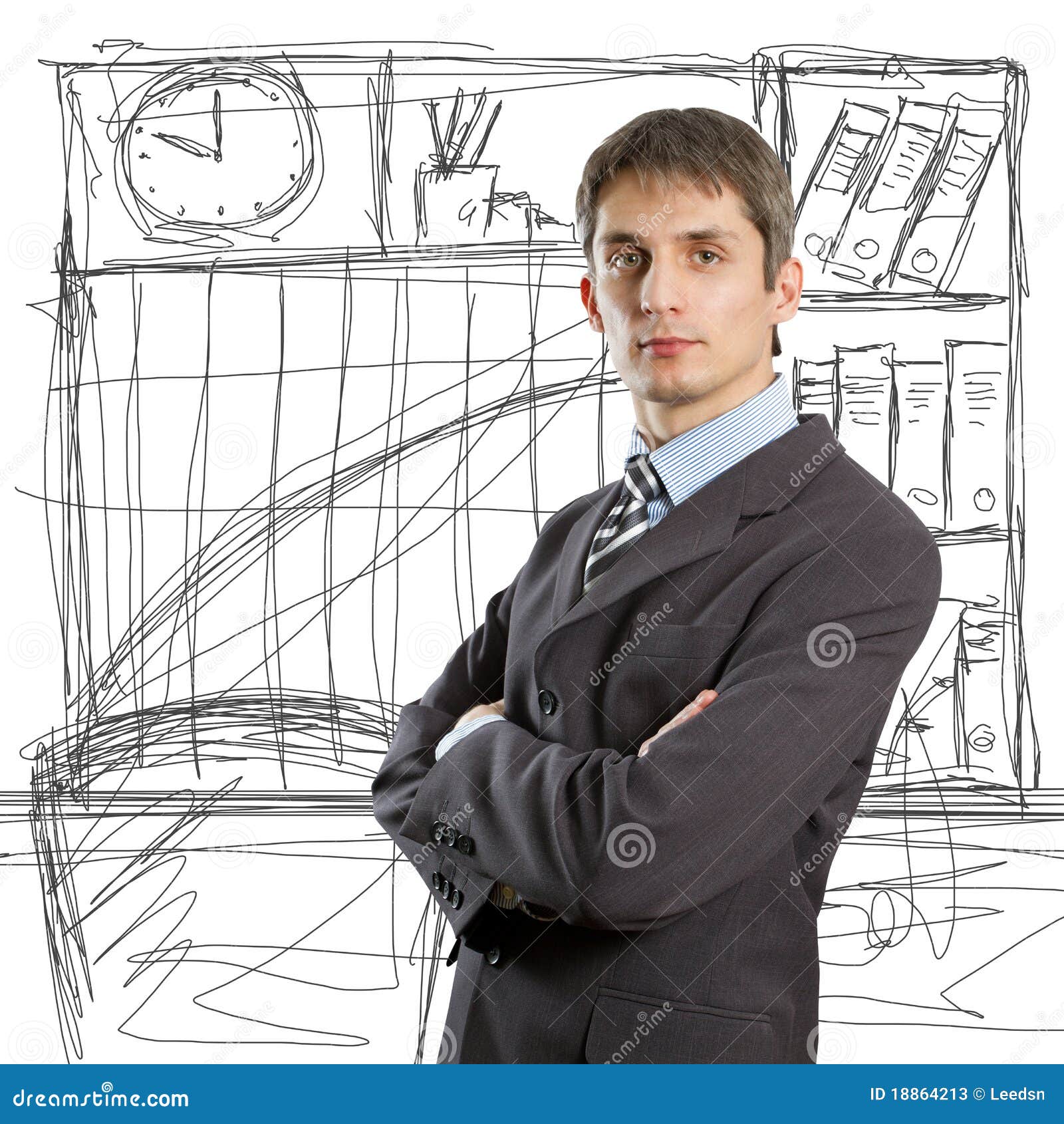 Male in Suit with Folded Hands Stock Image - Image of adult, macho ...