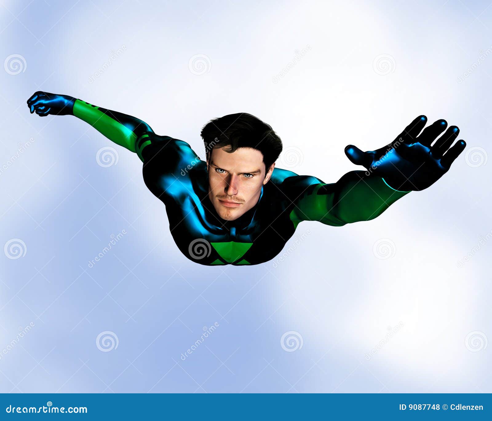 Male Superhero Characters. Muscular Handsome Superman In Superheroes ...