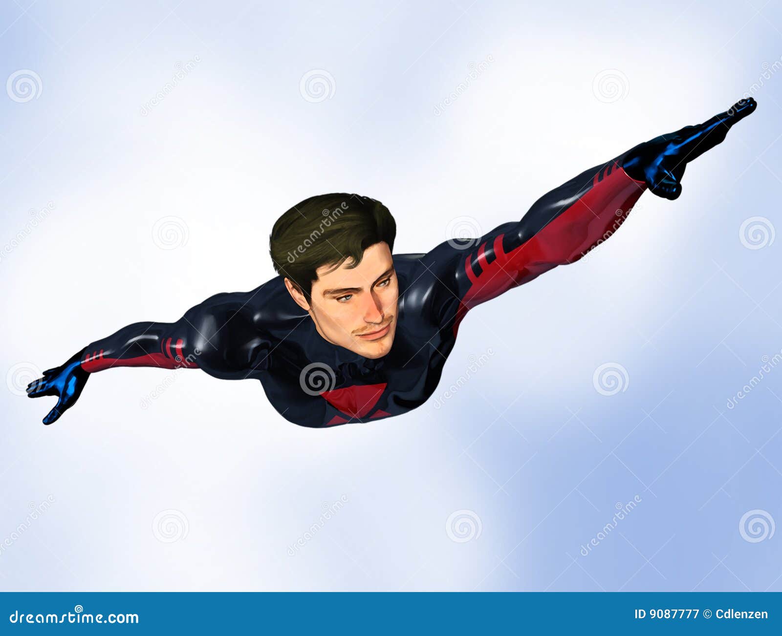 Male Superhero Characters. Muscular Handsome Superman In Superheroes ...