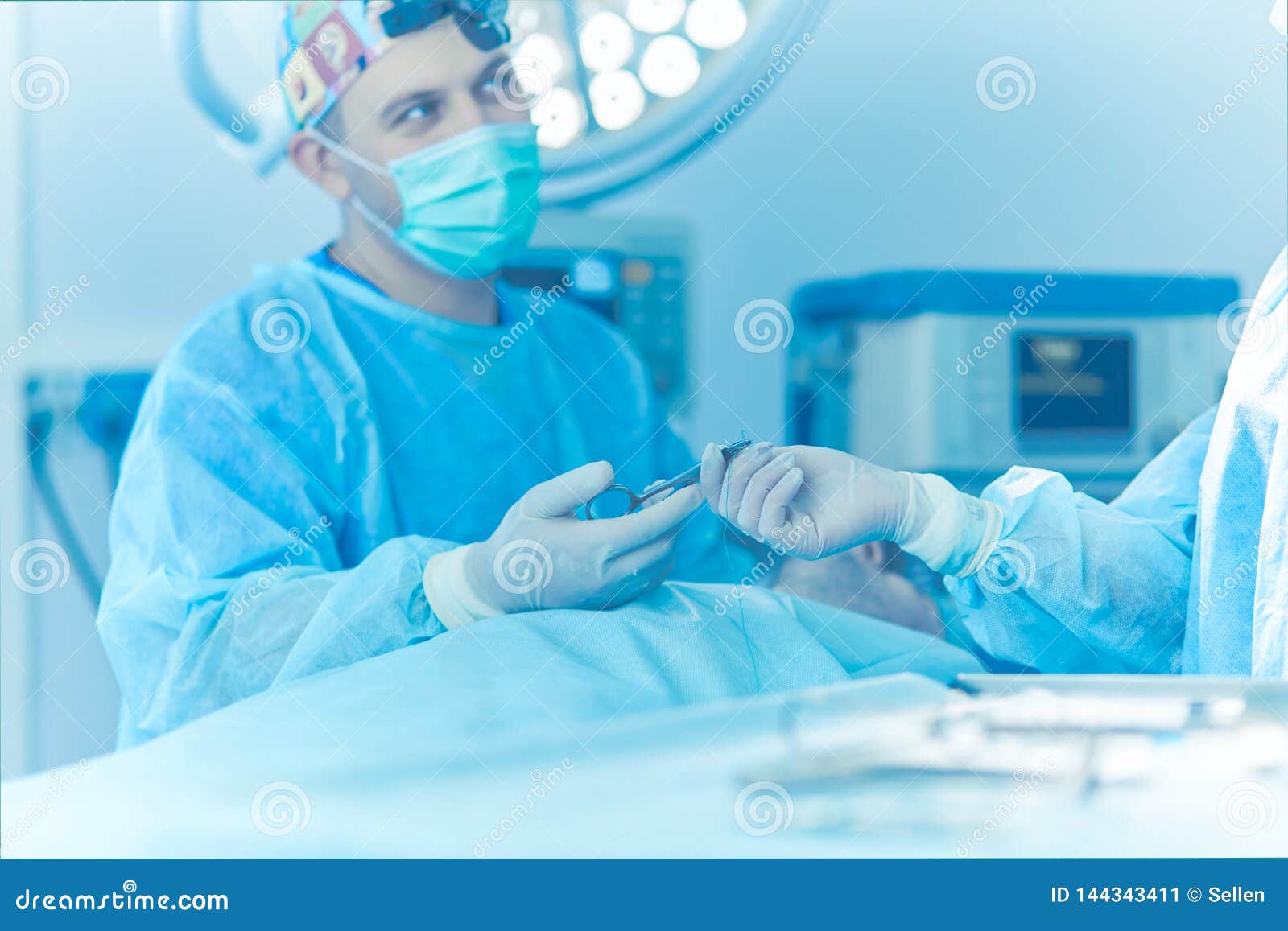 Male Surgeon on Background in Operation Room Stock Image - Image of ...