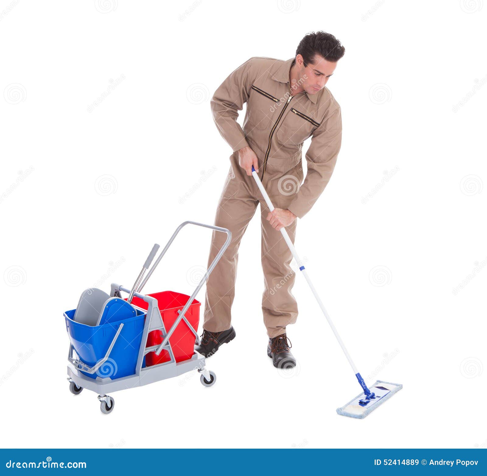 Male Sweeper Cleaning Floor Stock Image - Image of house, person: 52414889