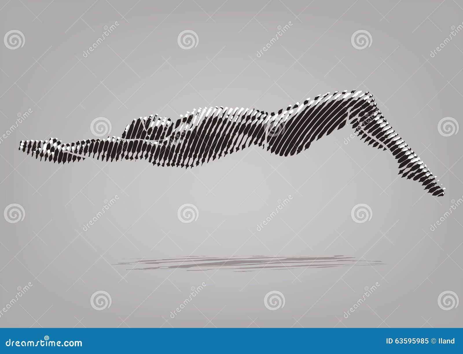 Male Swimmer Athlete, On Diving Platform Vector Illustration ...