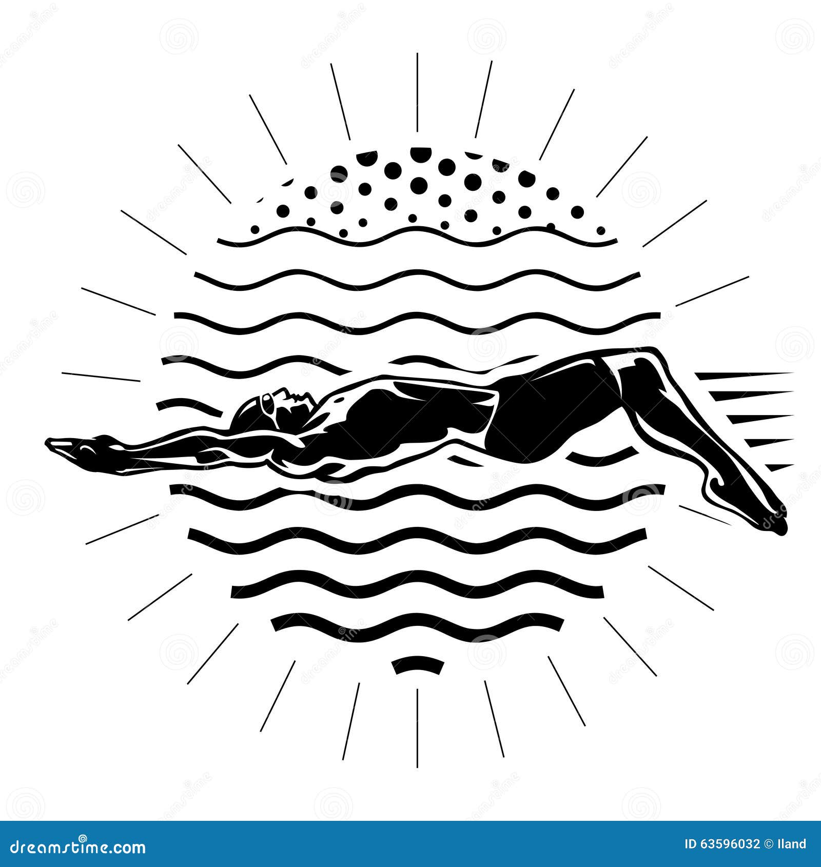 Male Swimmer Athlete, On Diving Platform Vector Illustration ...