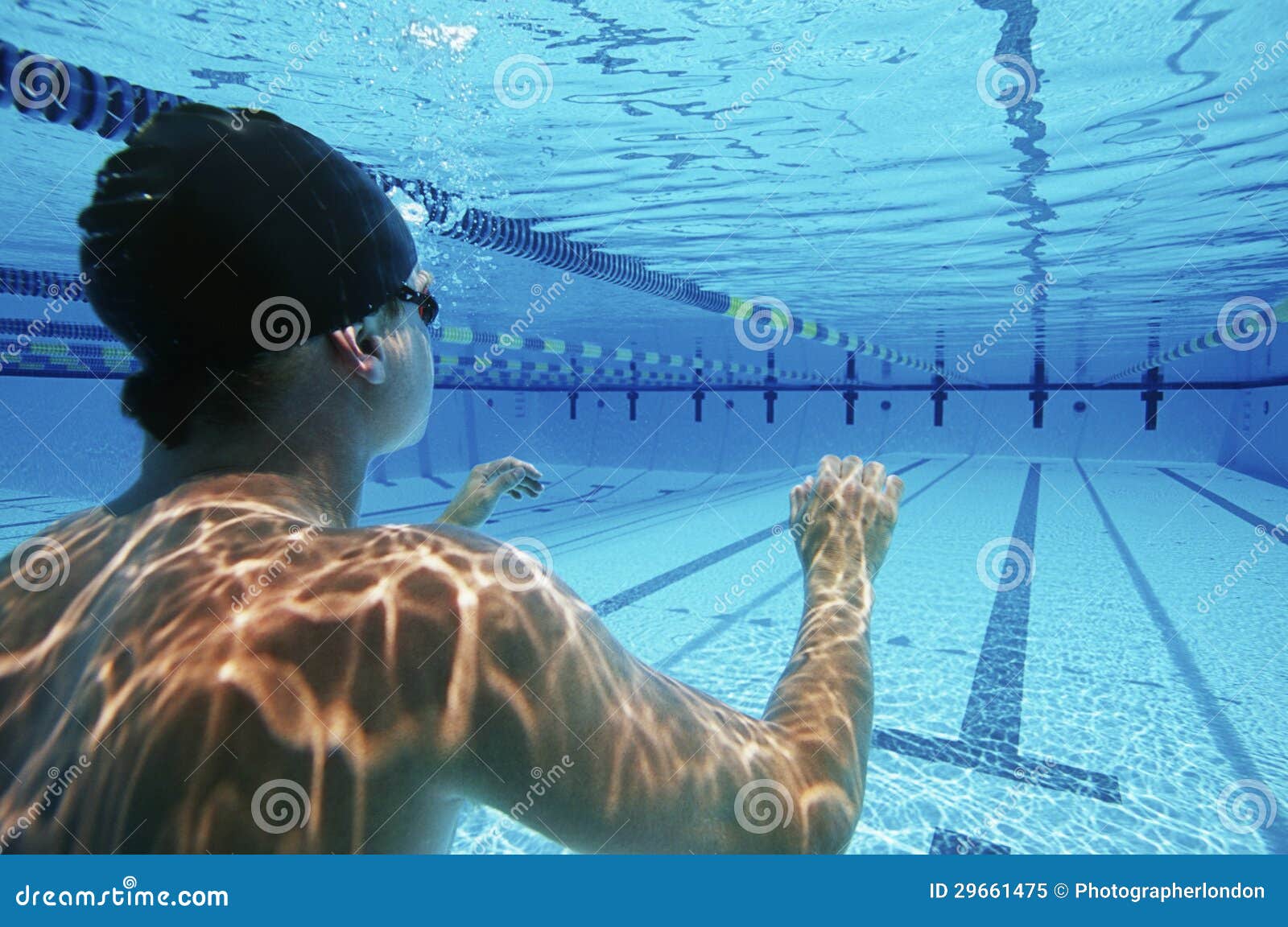Male Swimmer Ready To Swim stock image. Image of athletic - 29661475