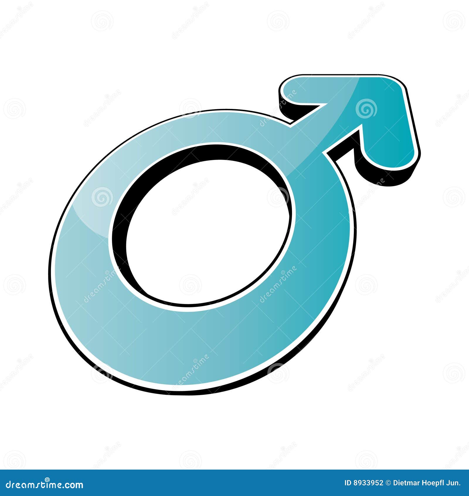 Male symbol stock vector. Illustration of sign, three - 8933952