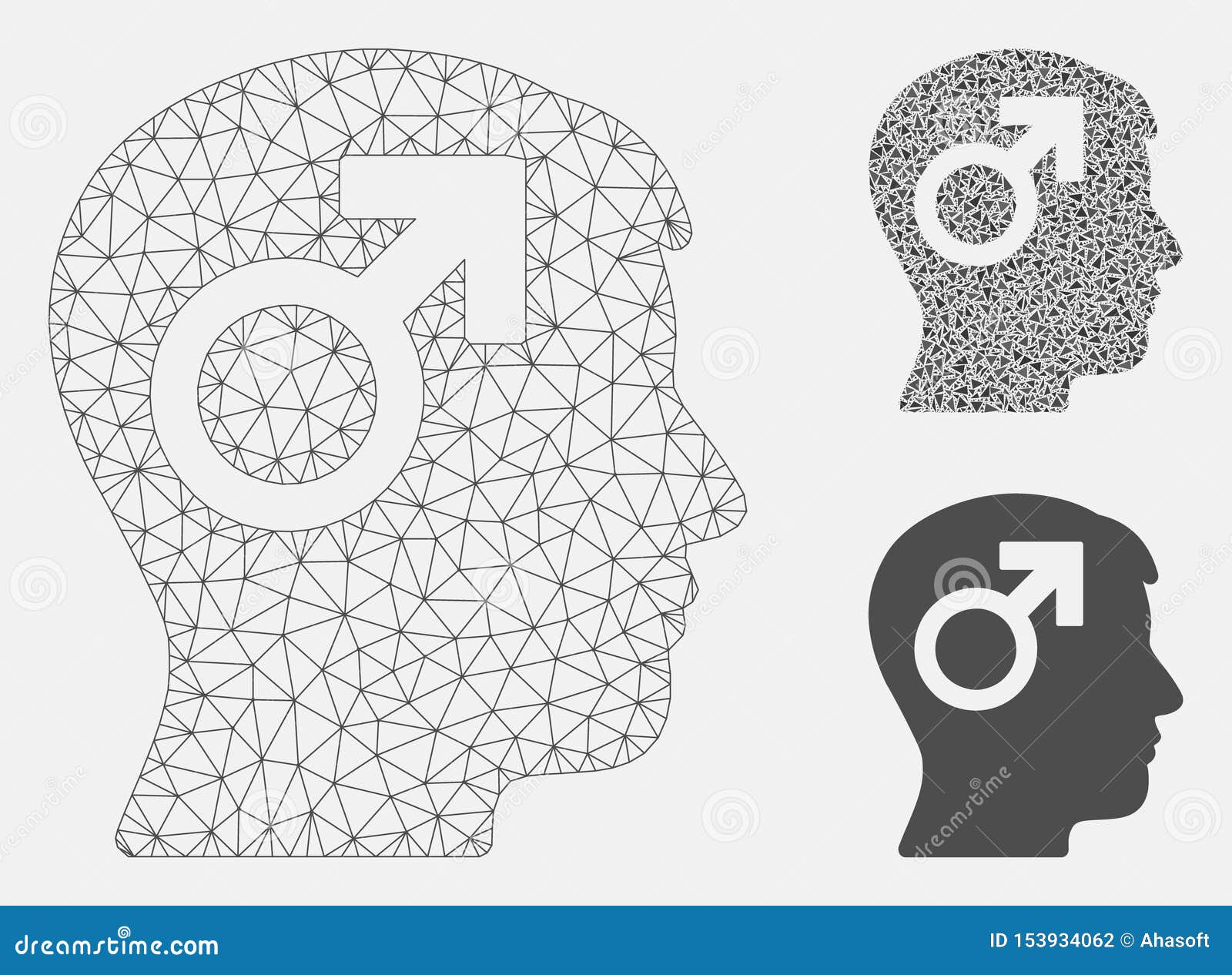 Male Symbol Head Vector Mesh Carcass Model and Triangle Mosaic Icon ... Male Symbol Head Vector Mesh Carcass Model and Triangle Mosaic Icon ...